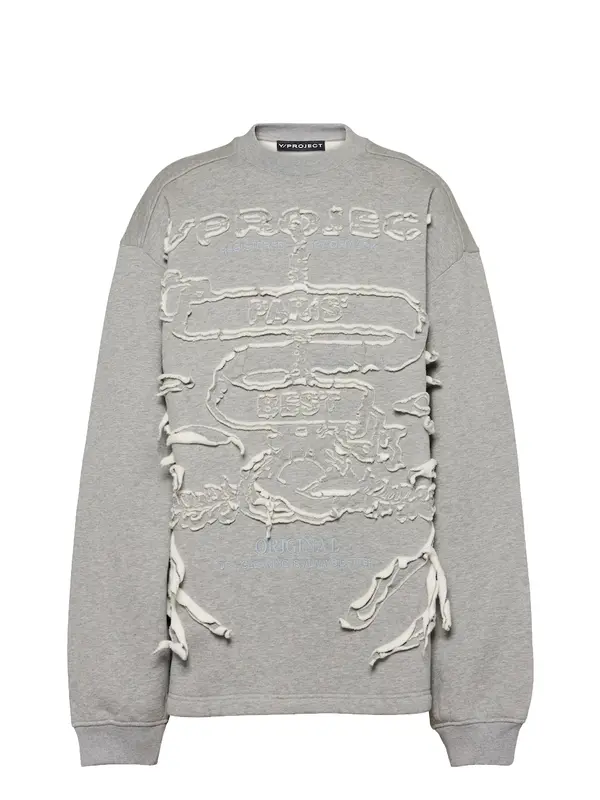 Y/project Paris Best Cotton Jersey Sweatshirt - Grey