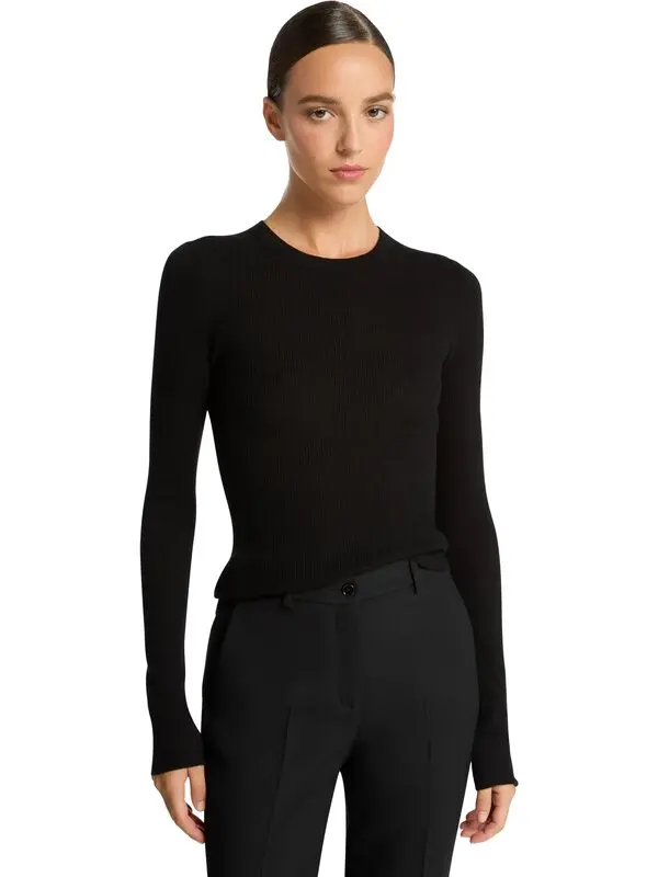 Michael Kors Hutton Featherweight Cashmere Sweater - Black