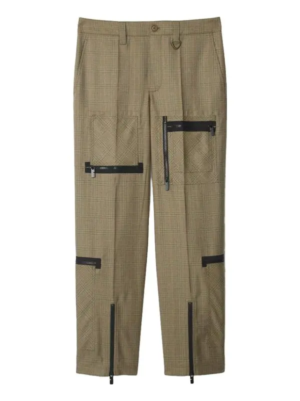 Burberry Check Wool Trousers - Loch/bliss