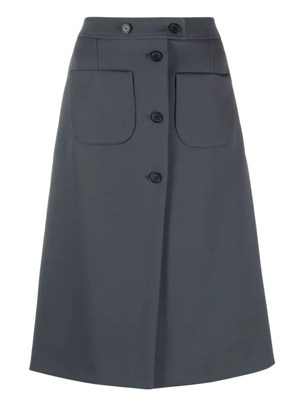 COURREGES A-line Midi Skirt - Grey