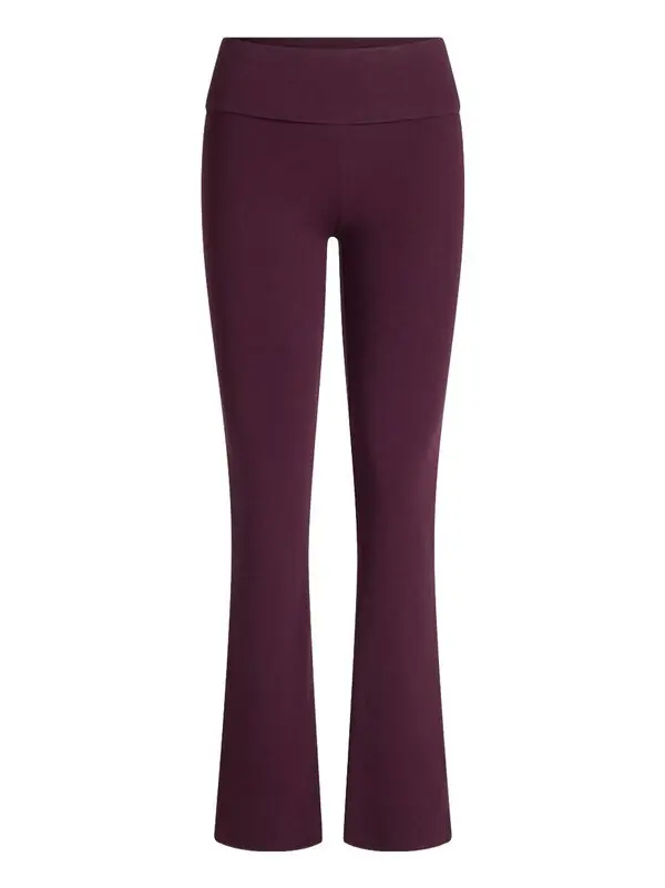 SKIMS Cotton Jersey Foldover Pants - Currant