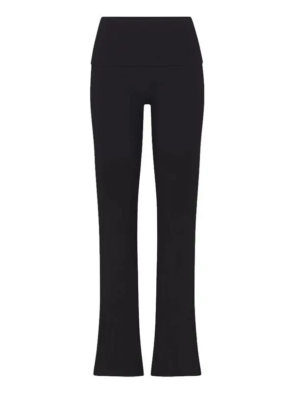 SKIMS Cotton Jersey Foldover Pants - Soot