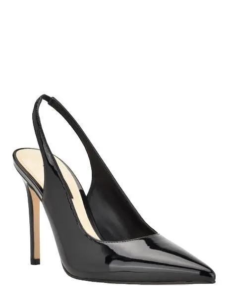 Nine West Feather Slingback Pointed Toe Stiletto Pump - Black