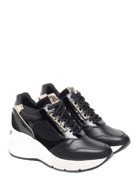 NEROGIARDINI Platform Wedge Sneakers - Black
