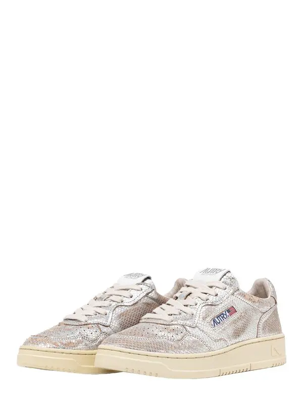 AUTRY Medalist Low Sneakers - Metal/snake Silver