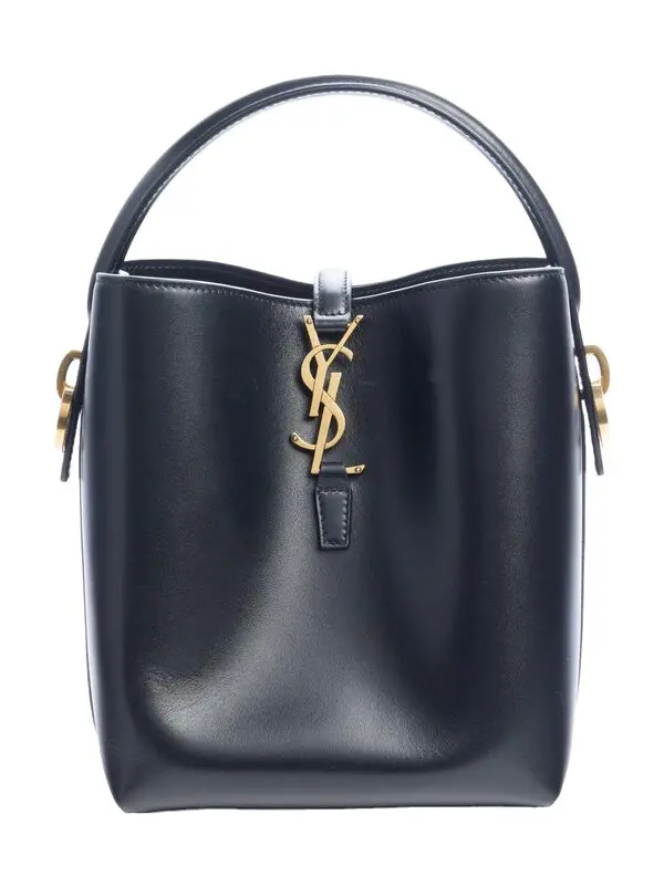 Saint Laurent Le 37 Leather Bucket Bag - Nero