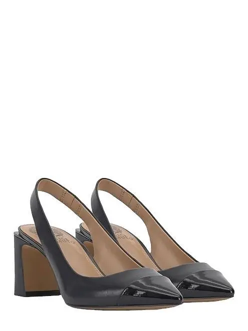Vince Camuto Hamden-ct Slingback Block Heel Pumps - Black