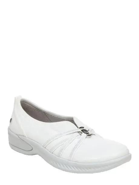 LIFESTRIDE Bzees Niche Slip-on Shoe - Bright White Ribbed Sparkle