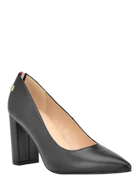 Tommy Hilfiger Abilene Leather Pumps - Black