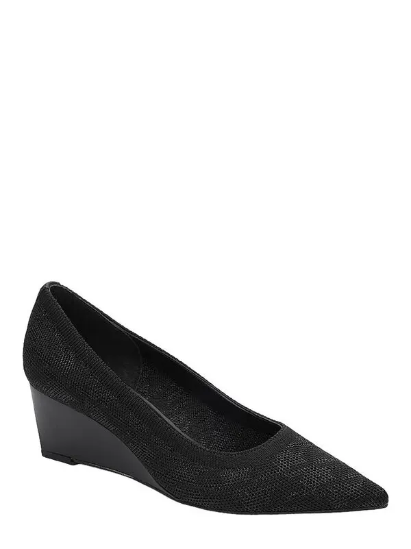 Sanctuary Pointed Toe Wedge Pumps - Black