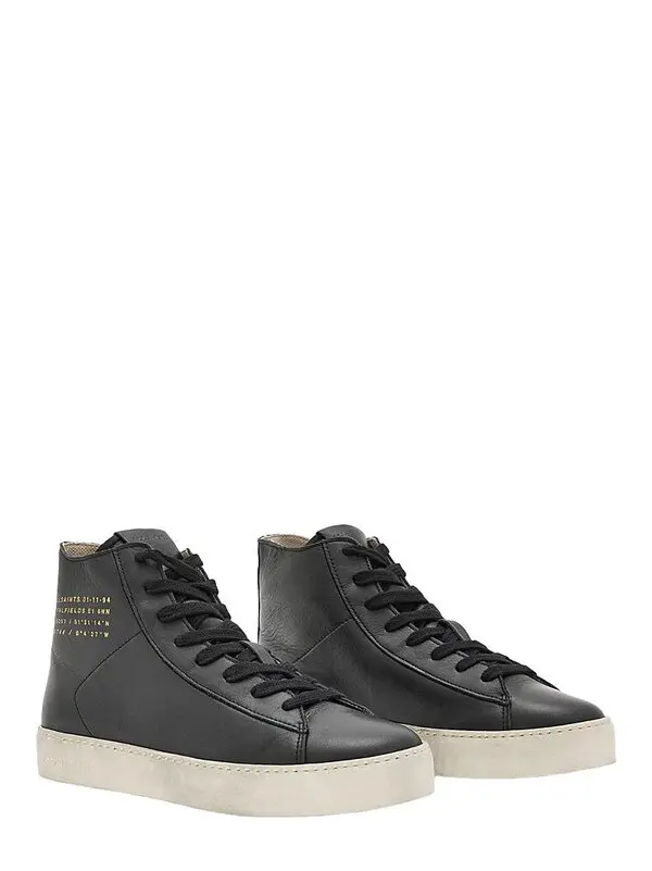 ALLSAINTS Tana Lace Up High Top Sneakers - Black