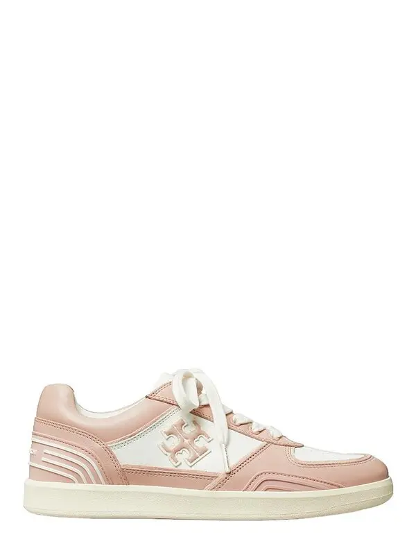 Tory Burch Clover Court Lace Up Low Top Sneakers - Purity