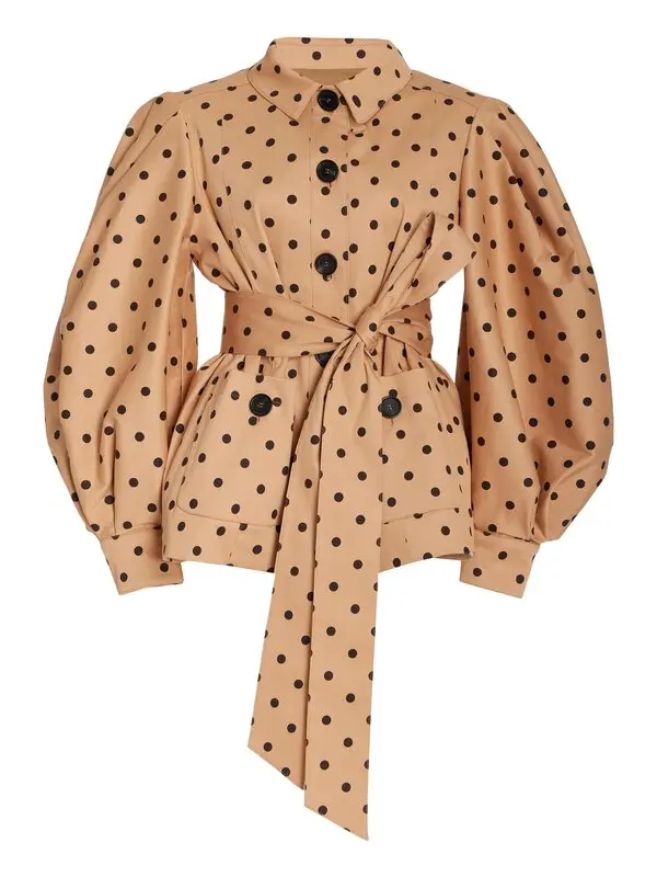 Carolina Herrera Dotted Cotton Jacket - Neutral