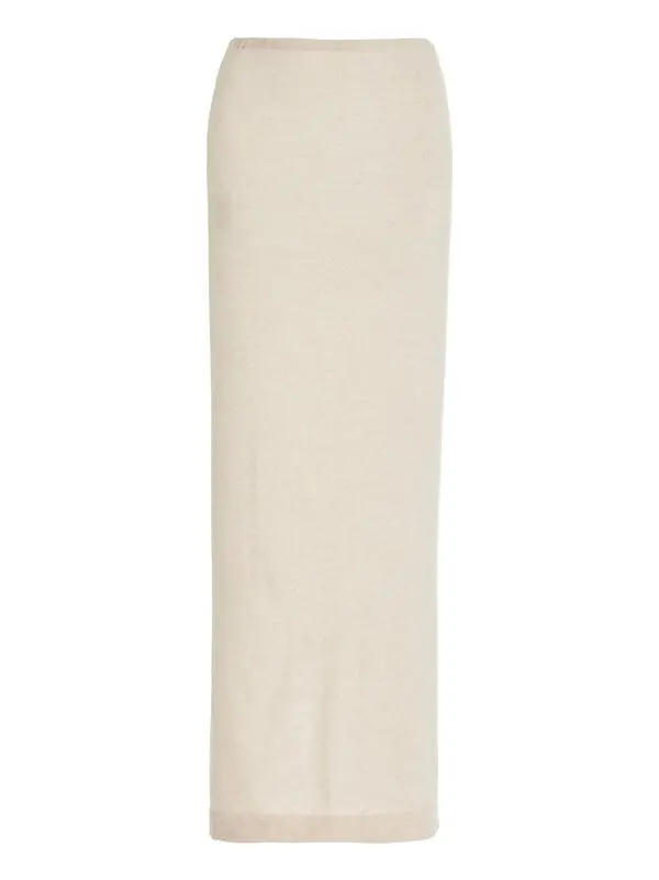 Eterne Emma Cashmere Maxi Skirt - White