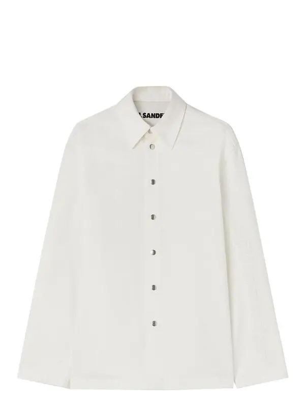 JIL SANDER Logo-embossed Cotton Shirt - White