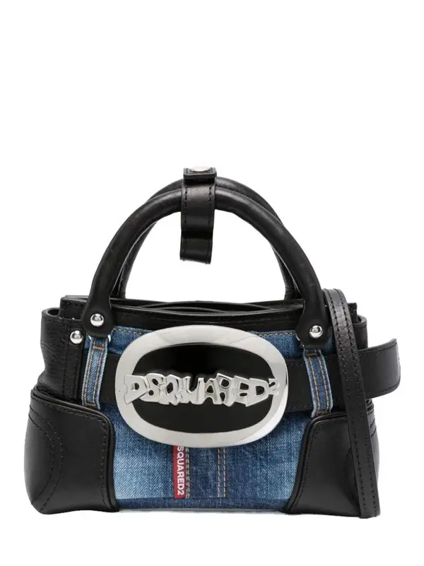 Dsquared2 Denim Patchwork Tote Bag - Black