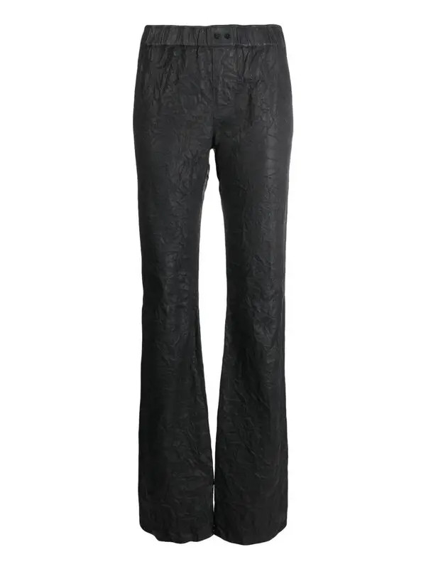Zadig&Voltaire Pauline Crinkled Leather Trousers - Grey