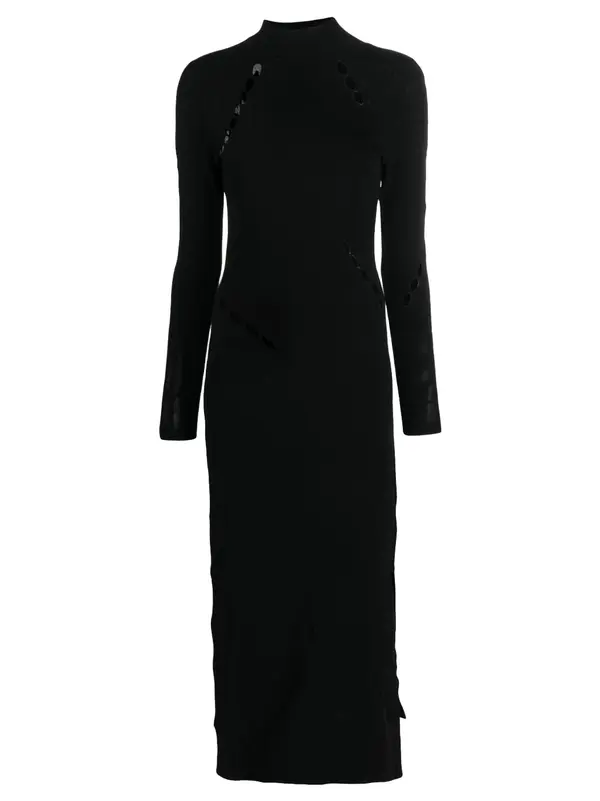 Y3 Ingesan Devoré Knitted Dress - Black