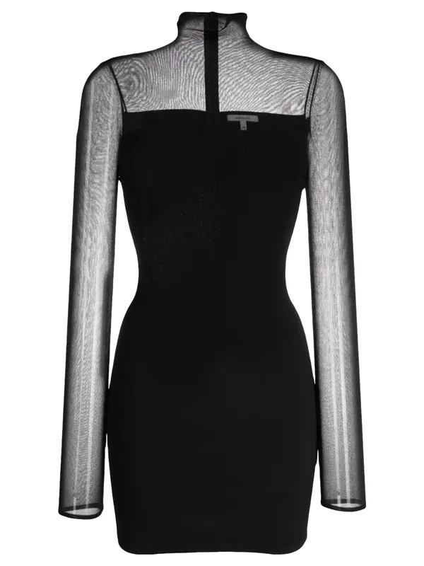 NENSI DOJAKA Roll-neck Minidress - Black