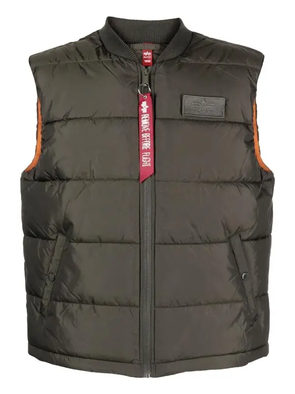 Alpha Industries Zipped Padded Vest - Green