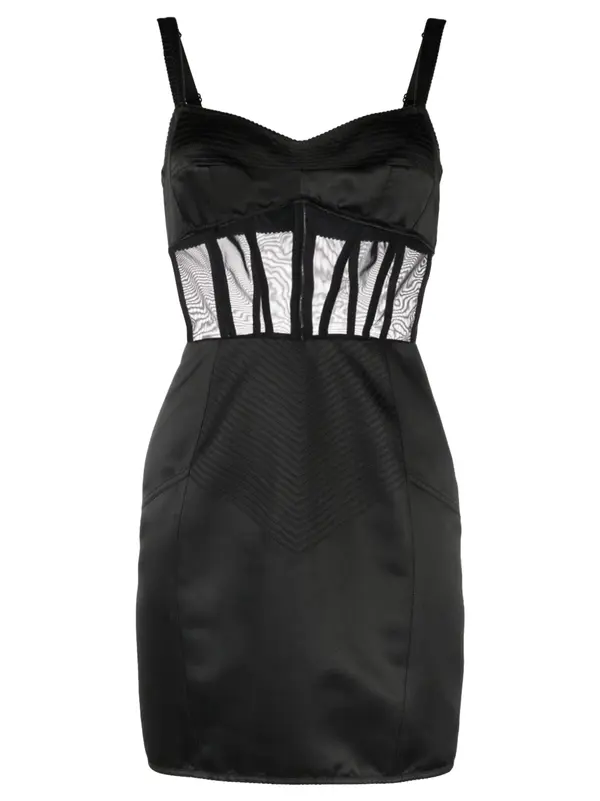 Dolce & Gabbana Panelled Corset Dress - Black