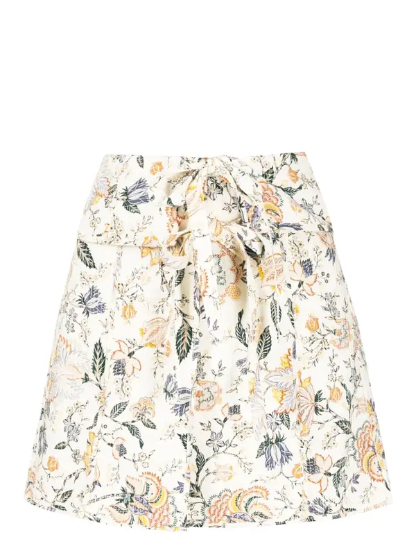 Ulla Johnson Quilted Silk Miniskirt - Neutrals