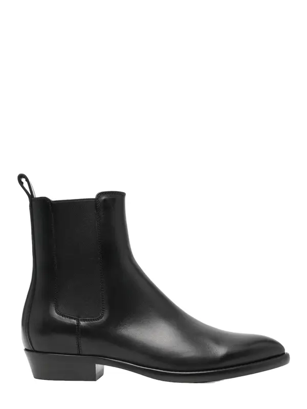 BOTTERO 30mm Leather Ankle Boots - Black