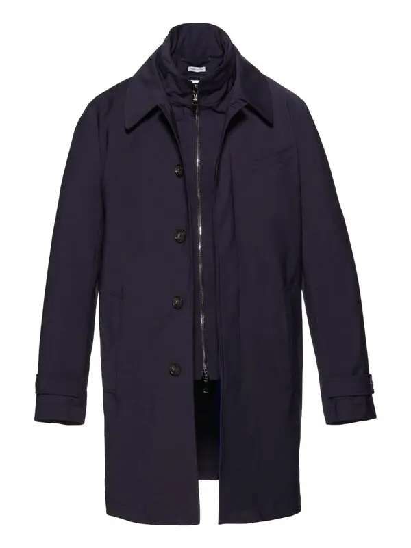 NORWEGIAN WOOL Tech Rainproof Trench Coat - Blue
