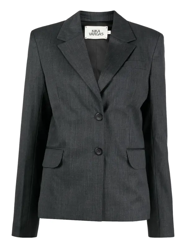 KIKA VARGAS Harper Single-breasted Blazer - Grey