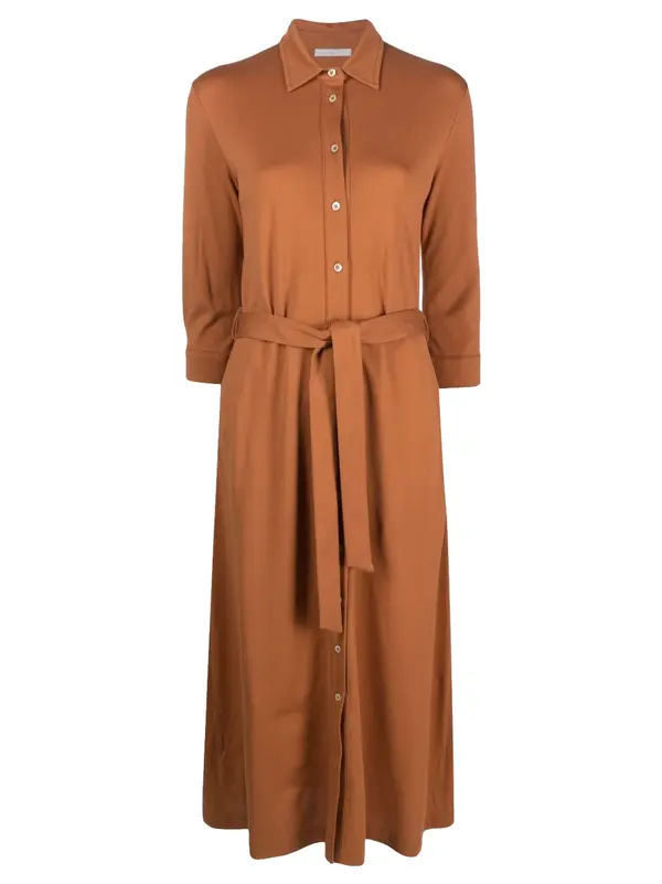 CIRCOLO 1901 Long-sleeve Midi Dress - Orange
