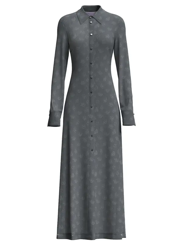 MARGHERITA MACCAPANI Andre Monogram-jacquard Maxi Shirtdress - Purple