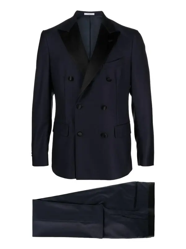 Boglioli Peak-lapels Double Breasted Suit - Blue