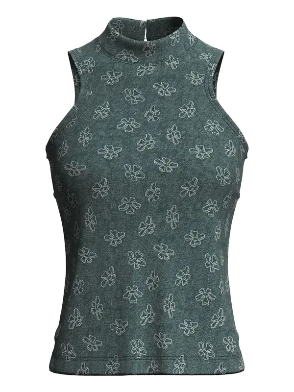 MARGHERITA MACCAPANI Kendra Monogram-jacquard Top - Green