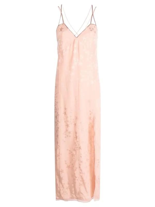 Zadig&Voltaire Rohal Star-jacquard Silk Dress - Pink