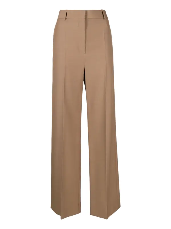 Stella McCartney Straight-leg Wool Trousers - Brown