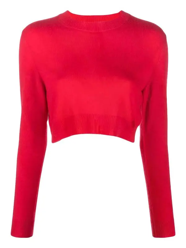 Patou Logo-embroidered Cropped Jumper - Pink