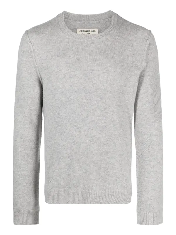 Zadig&Voltaire Kennedy Logo-embroidered Jumper - Grey