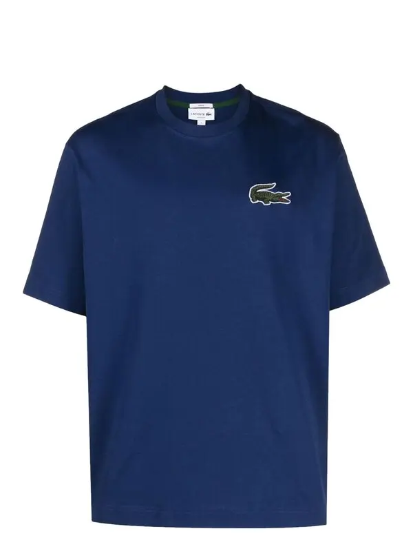 Lacoste Logo-patch Cotton T-shirt - Blue