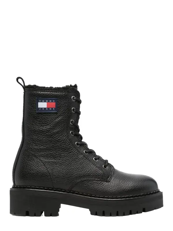 Tommy Hilfiger Urban Leather Boots - Black