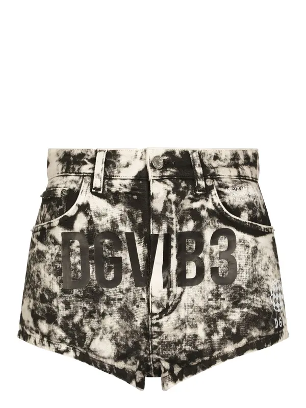 Dolce & Gabbana Logo-print Cotton Shorts - Black