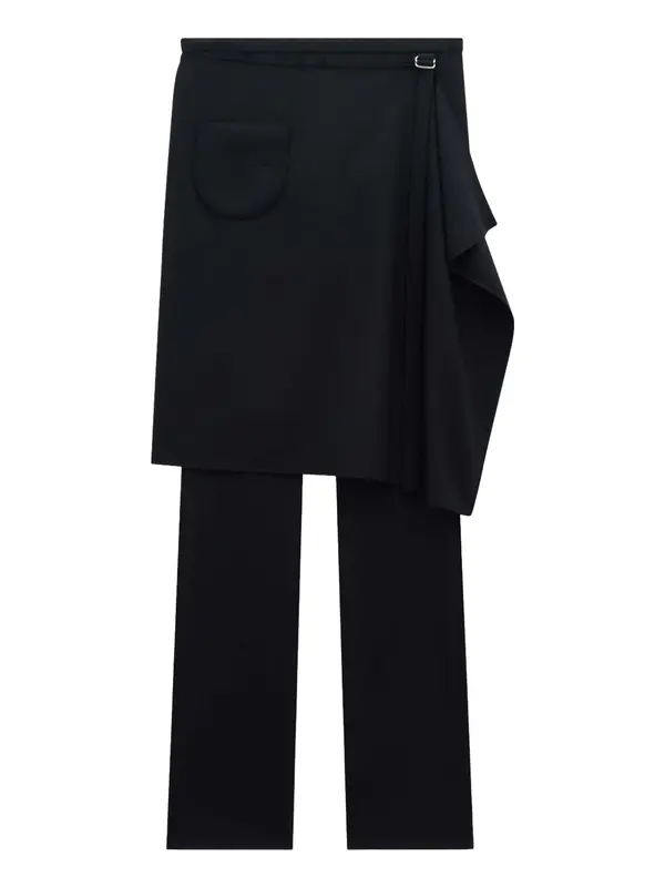 COURREGES Overskirt Tailored Trousers - Black