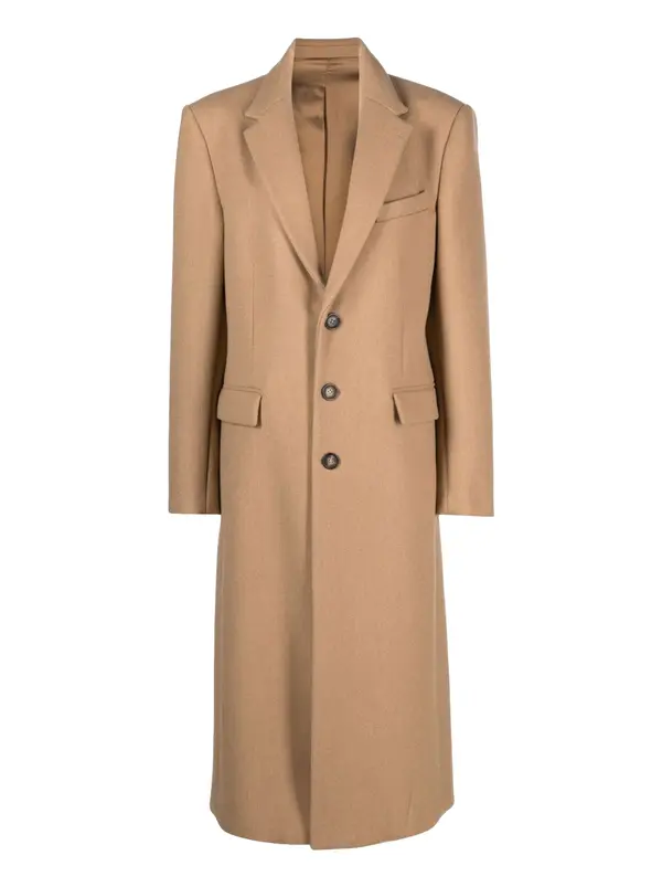 Wardrobe.NYC Single-breasted Wool Coat - Neutrals