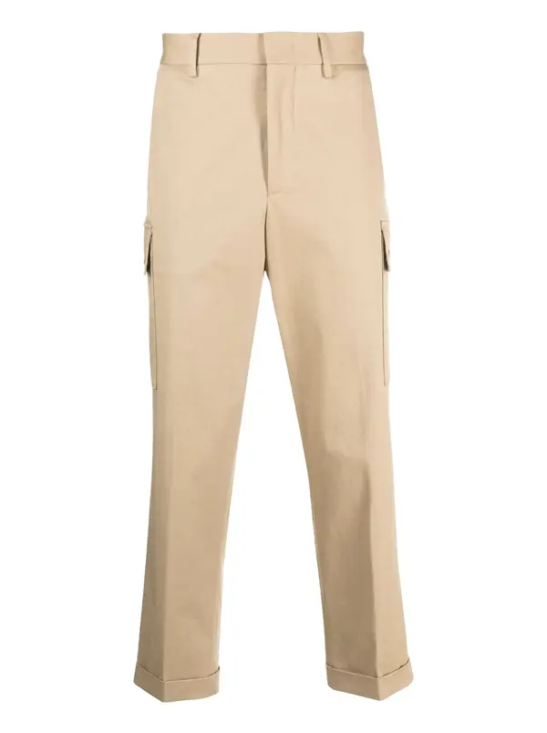 Etro Pegaso-motif Cropped Cargo Trousers - Neutrals