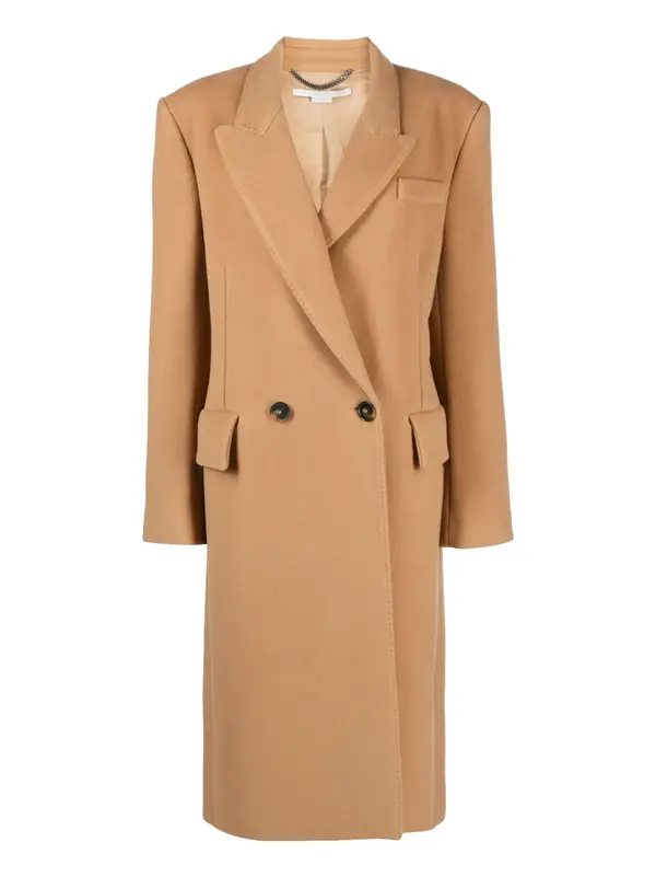 Stella McCartney Double-breasted Wool Coat - Neutrals