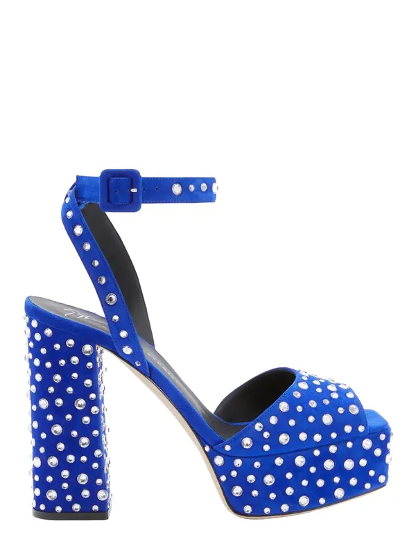 GIUSEPPE ZANOTTI 120mm Betty Sparkle Sandals - Blue