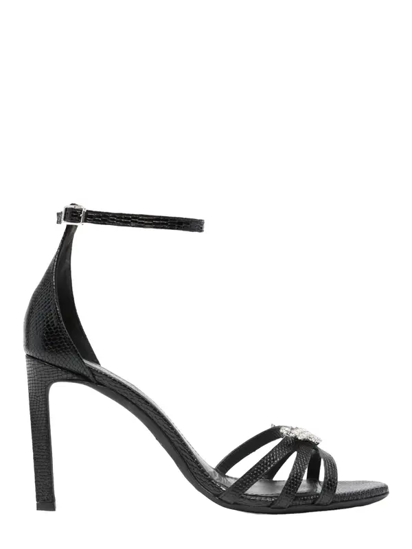 Zadig&Voltaire Amee Wing Court 90mm Leather Sandals - Black