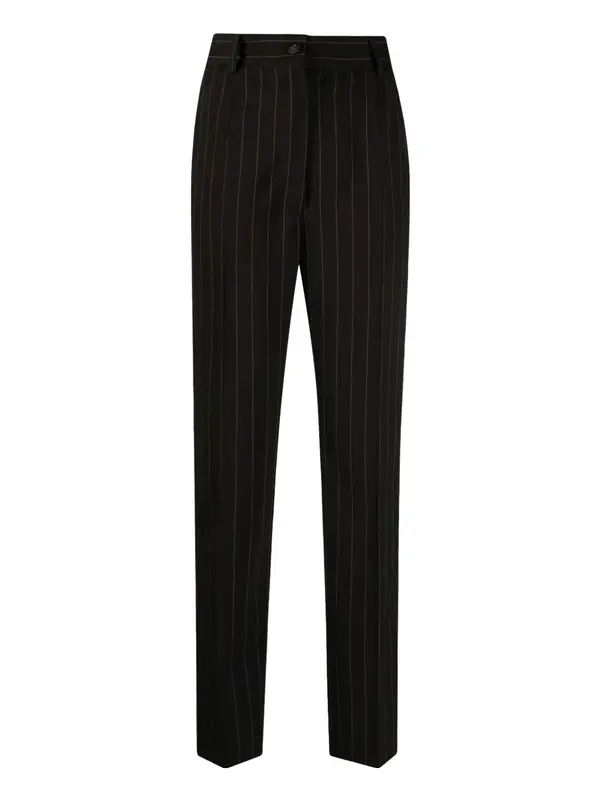 Dolce & Gabbana Stripe-pattern Tapered Trousers - Brown