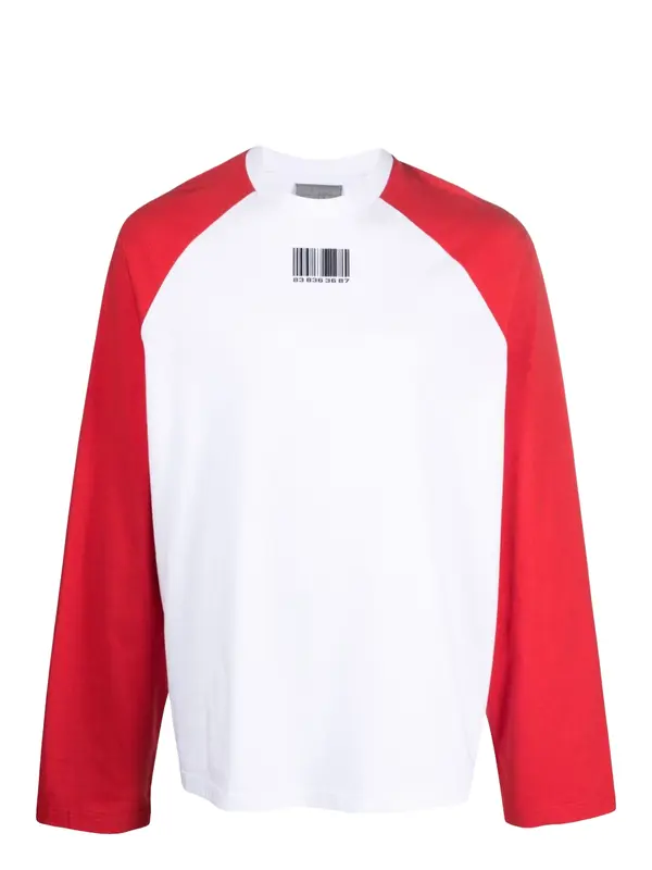 VTMNTS Colour-block Cotton Jumper - White