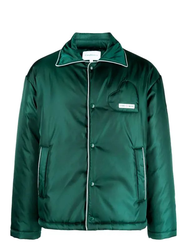 Casablanca Logo-patch Padded Jacket - Green