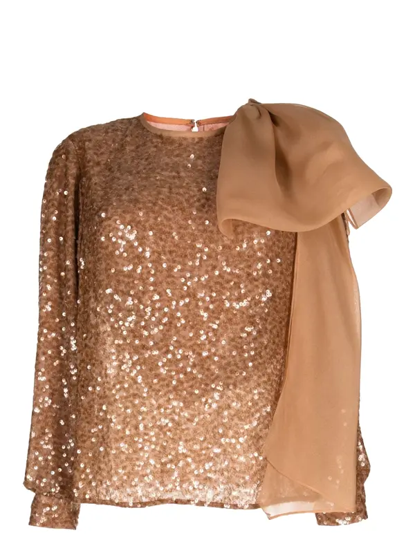 Sachin & Babi Marlena Sequin-embellished Blouse - Neutrals